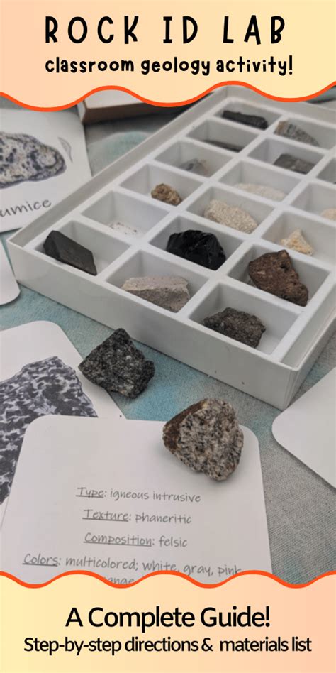 Rock Id Lab Directions And Materials For A Classroom Activity
