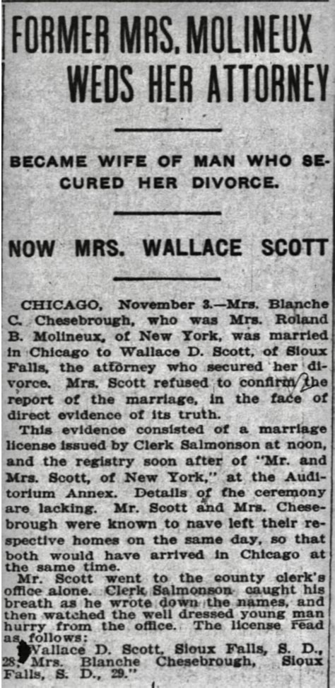 Blanche Chesebrough Scott 1873 1954 Find A Grave Memorial