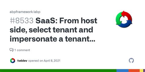 Saas From Host Side Select Tenant And Impersonate A Tenant User Same As Aspnetzero Issue
