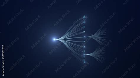 Illustrative 3d Animation Of Neural Network Wide View Concept