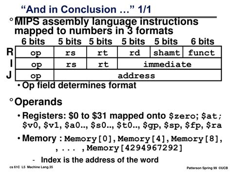 PPT CS61C Instruction Representation And Machine Language Lecture 5