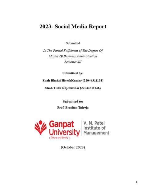 Final Sm Project Pdf Search Engine Optimization Digital Marketing