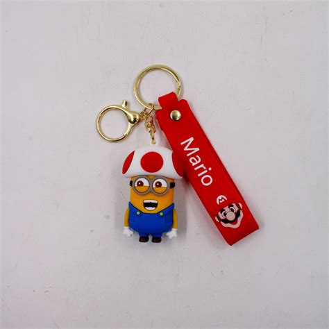 Chaveiro Minion Cogumelo Toad Em Pvc Ladeira Armarinhos