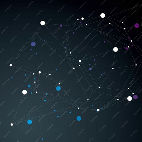 Premium Vector Asymmetric 3d Abstract Construction With Black And White Connected Lines And