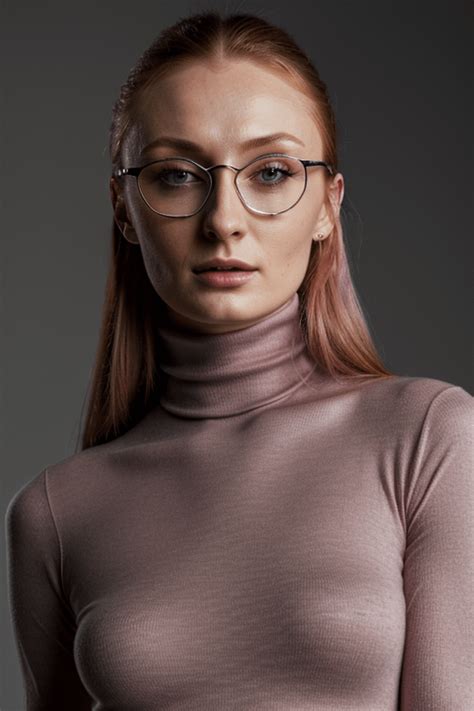 Sophie Turner With Glasses Ai Generated Rcelebsintighttops