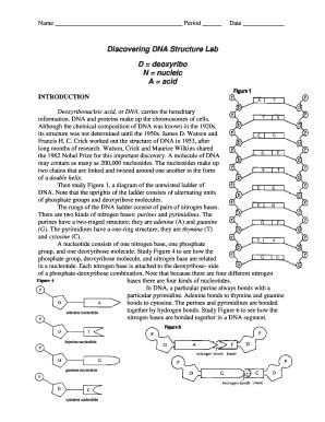 Discovering Dna Structure Lab Fill And Sign Printable Template Online