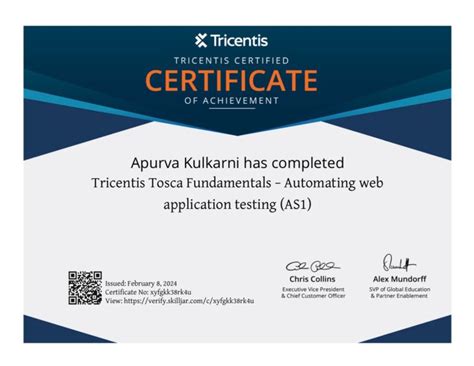 Apurva Kulkarni On Linkedin Tricentistosca Automation Webtesting Certification