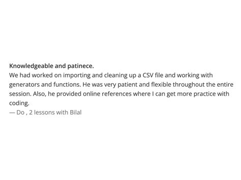 A Great Python Tutoring Lesson Upwork