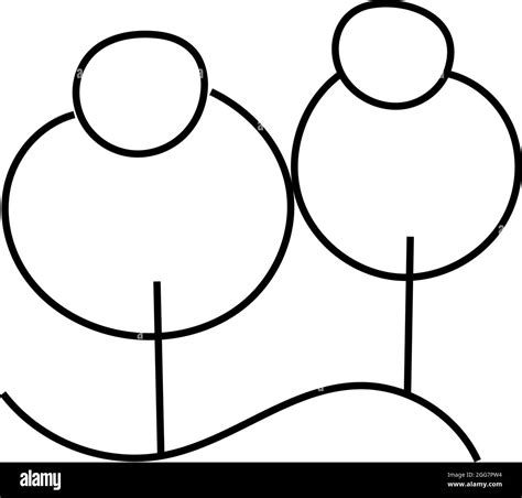 Simple Trees Icon Illustration Vector On White Background Stock Vector Image And Art Alamy