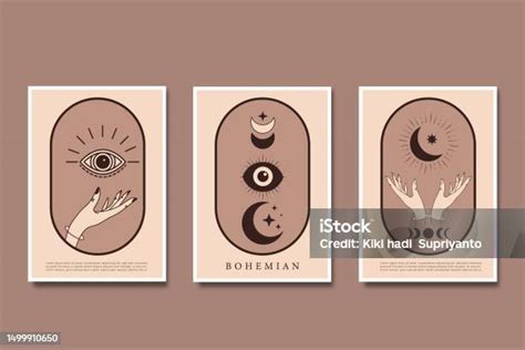 미드 센추리 모던 미니멀리스트 추상 미적 보헤미안 일러스트레이션 포스터 또는 벽 예술 장식 0명에 대한 스톡 벡터 아트 및 기타 이미지 0명 1950 1959 년