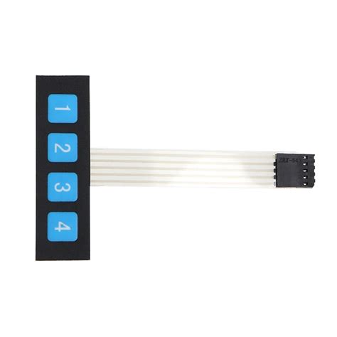 14 Matrix Array 4 Key Membrane Switch Keypad Keyboard 1x4 Keys In Integrated Circuits From
