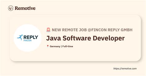 Hiring Java Software Developer Fincon Reply Gmbh