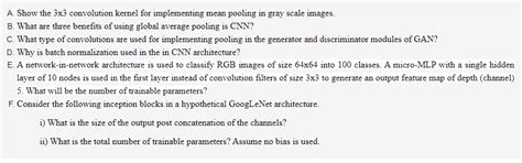A Show The 3x3 Convolution Kernel For Implementing