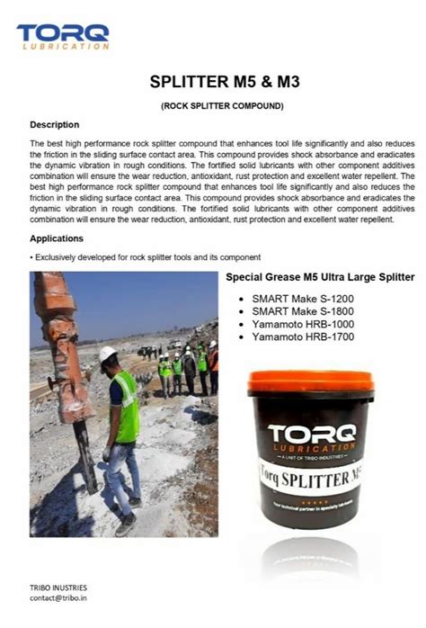 Hydraulic Rock Splitter Grease Chisel Paste At ₹ 3500 Kg Lubricating Greases In New Delhi