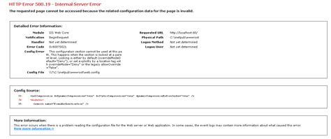Iis Error This Configuration Section Cannot Be Used At This Path