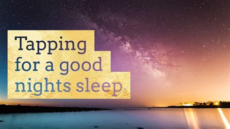 Tapping EFT For A Good Nights Sleep YouTube