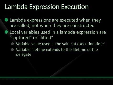 Ppt Getting The Most From Lambda Expressions Powerpoint Presentation