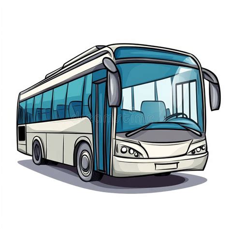 Cartoon Coach Bus Clipart Illustration Stock Illustration