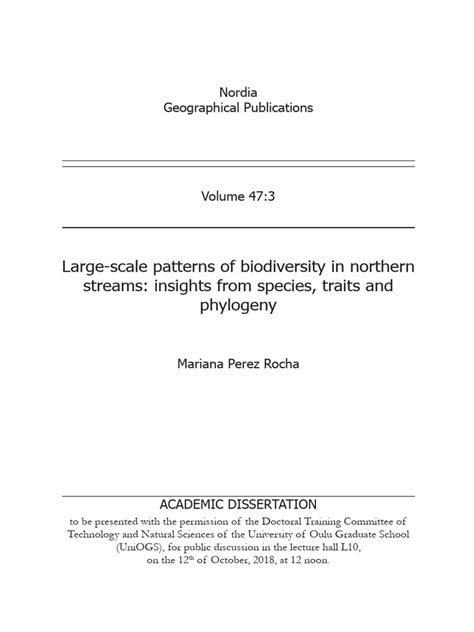 Perez Rocha Pdf Ecology Biodiversity