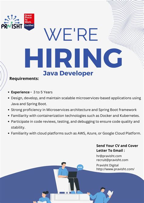 Hiring Opportunities Pravishtdigital Java Aws Springboot Cloud Microservices Developer