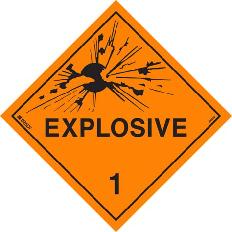 Dangerous Goods Placard Explosive 1 270 X 270mm C2 Reflective Metal