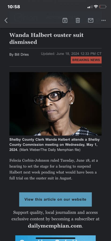 Shelby County Clerk Wanda Halbert Deserves Her Constitutional Right To