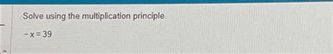 Solved Solve Using The Multiplication Principle X39