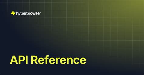 API Reference Hyperbrowser