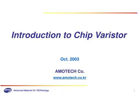 PPT Introduction To Chip Varistor PowerPoint Presentation Free Download ID