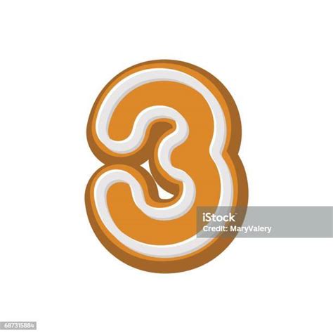 3 번 진저 폰트입니다 박하 꿀 케이크 Abc 3 쿠키 알파벳입니다 레터링 비스킷 문자에 대한 스톡 벡터 아트 및 기타 이미지