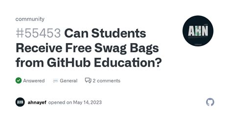 Can Babes Receive Free Swag Bags From GitHub Education Community Discussion GitHub
