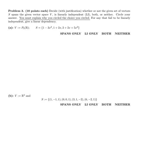 Solved Problem 3 10 Points Each Decide With
