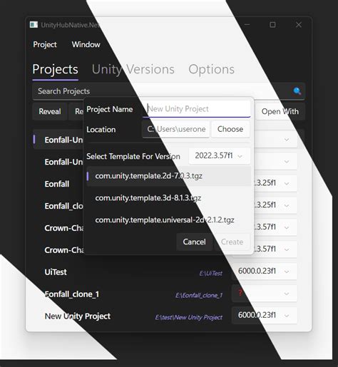 Github Somedeveloper00unityhubnativenet Another Native Alternative To The Heavy Electron