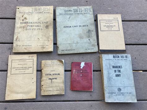 Lot Of 7 War Department Basic Field Books Handbooks Ww2 Wwii Era Ebay