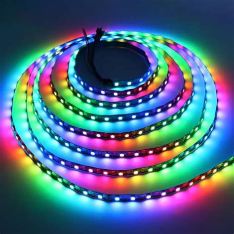 LED Full Color Addressable Flexible RGB LED Strip Light Addressable RGB LED Strip Light And