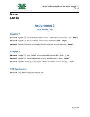 CS Assignment Docx Explore The World With Computing CT CS Name MU ID Assignment