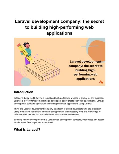 PPT Laravel Development Company The Secret To Building High Performing Web Applicat