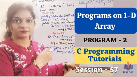 C 57 Program 2programs On 1 D Array In C1darrayprograminc