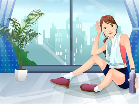 스포츠 소녀 창 도시 벡터 이미지 배경 화면 1600x1200 배경 화면 다운로드