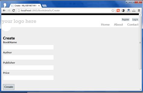 Asp Dot Net Developer Asp Net MVC 4 Application To Create Read Update