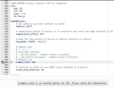 Samplerate For Bme680 Integration Doesnt Work · Issue 2073 · Esphomeissues · Github