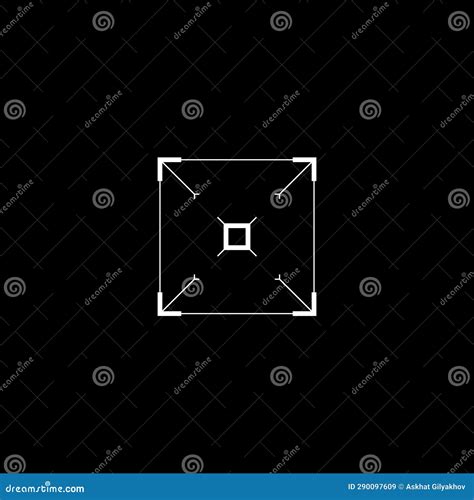 Cyberpunk Style Rectangle Target Futuristic Gui Square Reticle Stock Vector Illustration Of