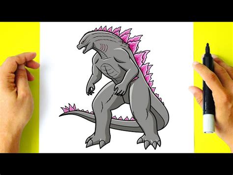 Burning Godzilla Drawing Full Body