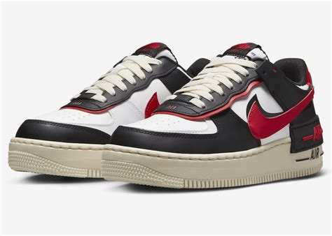 Nike Air Force 1 Shadow Black University Red Dr7883 102 Release Date Sbd