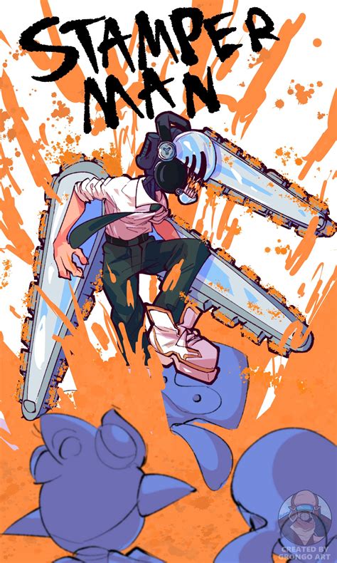 The Splatana Stamper Man [oc] R Splatoon