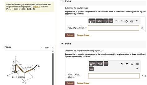 Replace The Loading By An Equivalent Resultant Force And Couple Moment Acting At Point O Figure