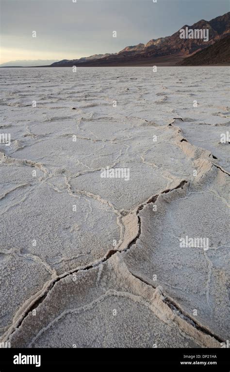 Salt Soil Salty Death Valley Badwater Basin National Park Hi Res Stock