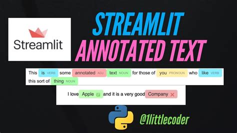 Streamlit Tutorial To Display Annotated Text For Nlp Ner Visualization