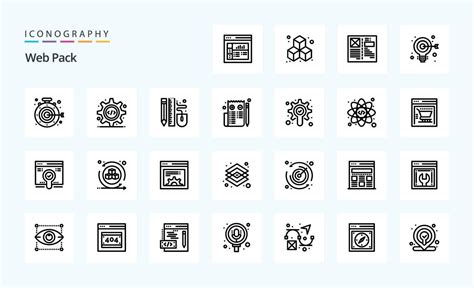 25 Web Pack Line Icon Pack 26187128 Vector Art At Vecteezy