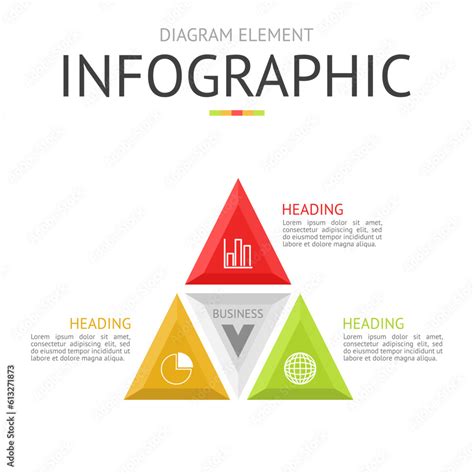 Triangle Diamond Diagram For Infographic Used For Process Diagram Presentation Working Flow
